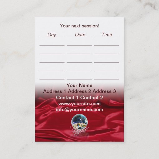 PSYCHIC - Business-, Schedule Card | Zazzle