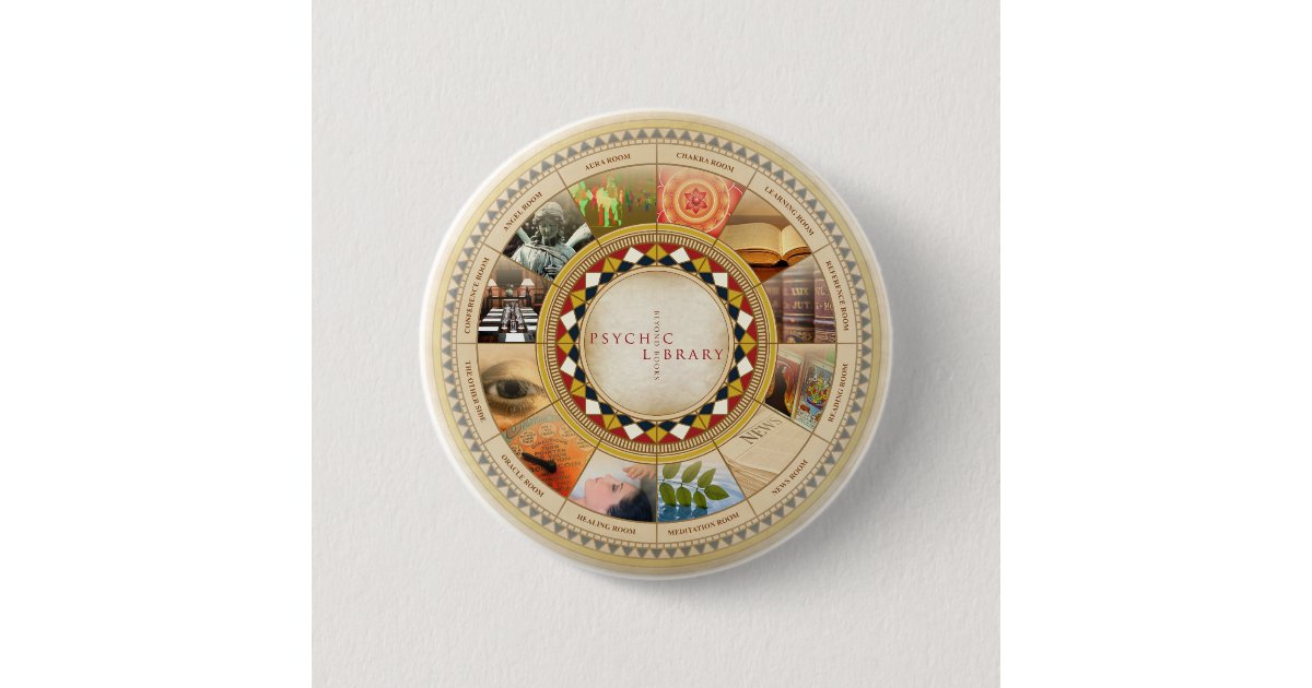 Psychic Library Button | Zazzle