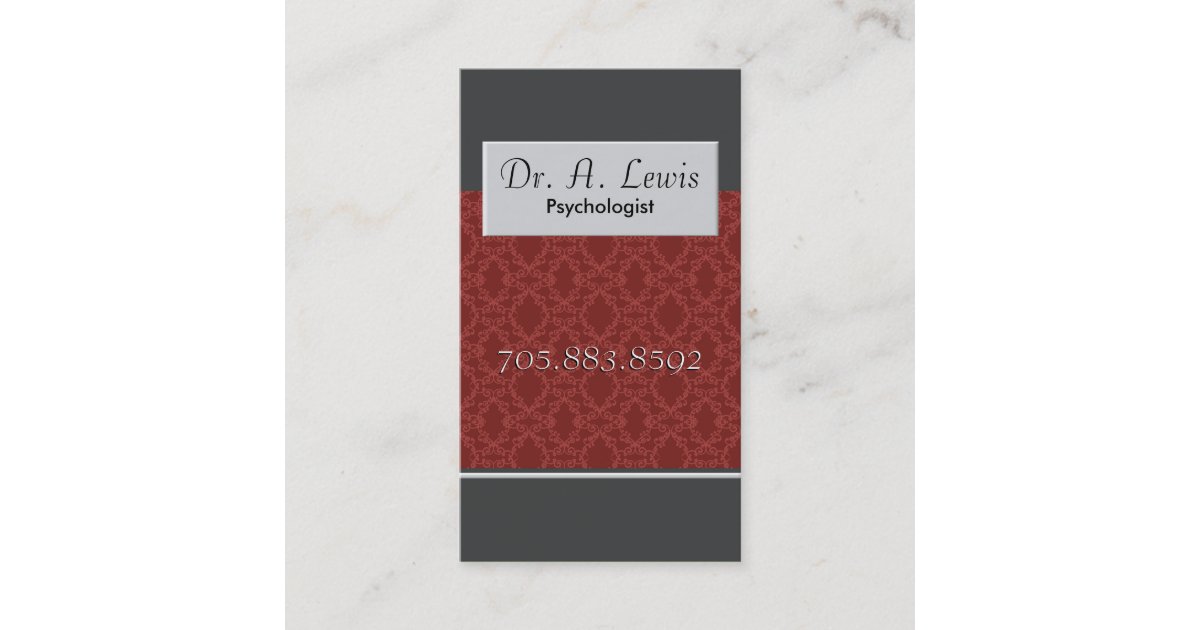 Psychologist and Medical Business Card - Monogram | Zazzle.com