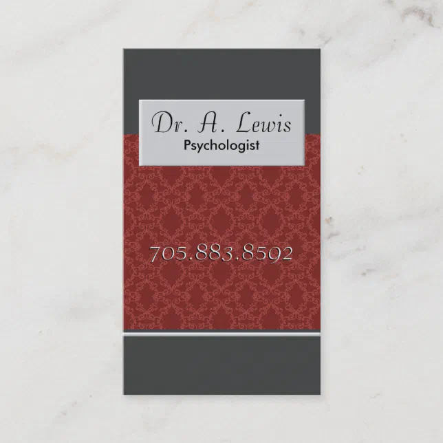 Psychologist and Medical Business Card - Monogram | Zazzle