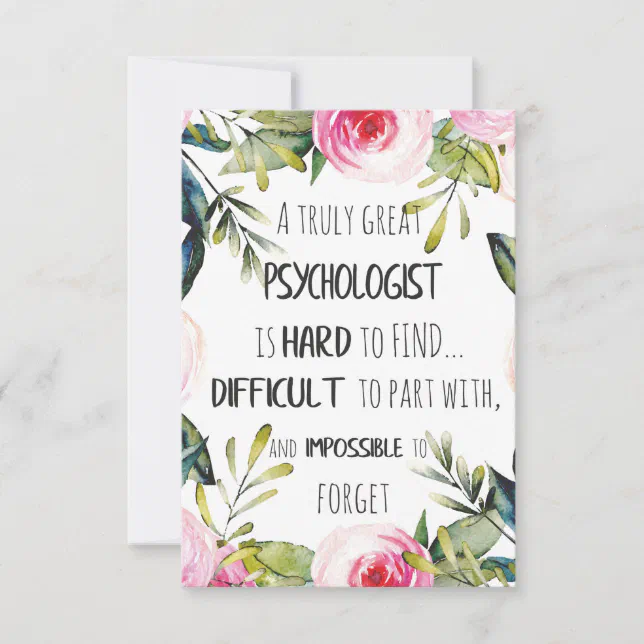 Psychologist Appreciation Thank you Farewell Gift | Zazzle