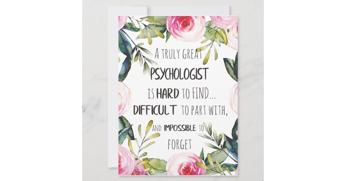 Psychologist Appreciation Thank you Farewell Gift Card | Zazzle