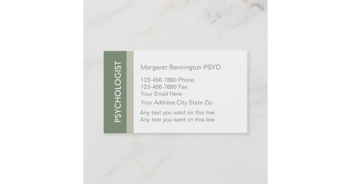 Psychologist Business Cards | Zazzle.com