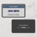 Psychologist Cool Car License Plate Business Card | Zazzle