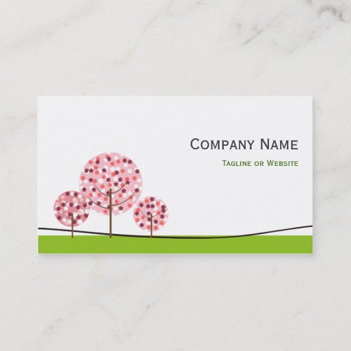 Psychologist - Cute Pink Wishing Tree Logo Business Card | Zazzle
