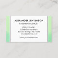 Psychologist LCSW Psychiatrist Modern Green Ombre Business Card | Zazzle