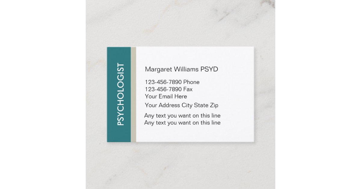 Psychologist Modern Design Business Card | Zazzle