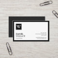 Psychologist - Modern Grid Monogram Business Card | Zazzle