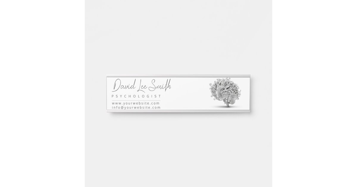 Psychologist / Neurologist Minimalist Door Sign | Zazzle