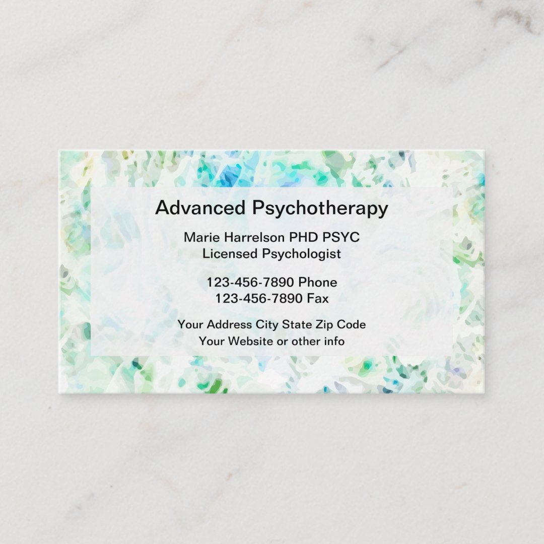 Psychologist Office And Clinic Business Card | Zazzle