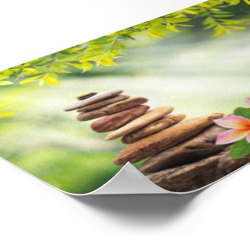 Psychologist Therapist Zen Stones,Landscape Poster | Zazzle