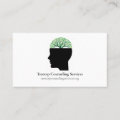 Psychologist Therapy Tree Mindfulness Counselor Business Card | Zazzle