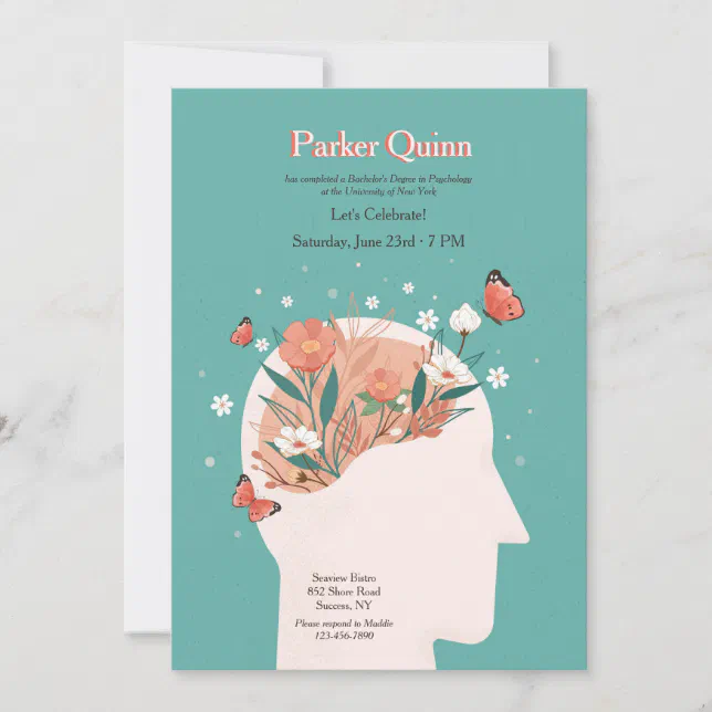 Psychology Graduation Invitation | Zazzle