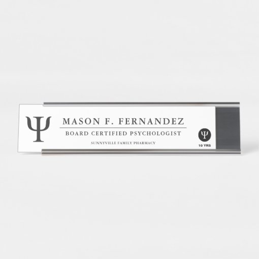 Psychology Professional | Custom Desk Name Plate | Zazzle