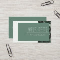 Psychotherapist Calm Green Nature Minimal Modern Business Card | Zazzle