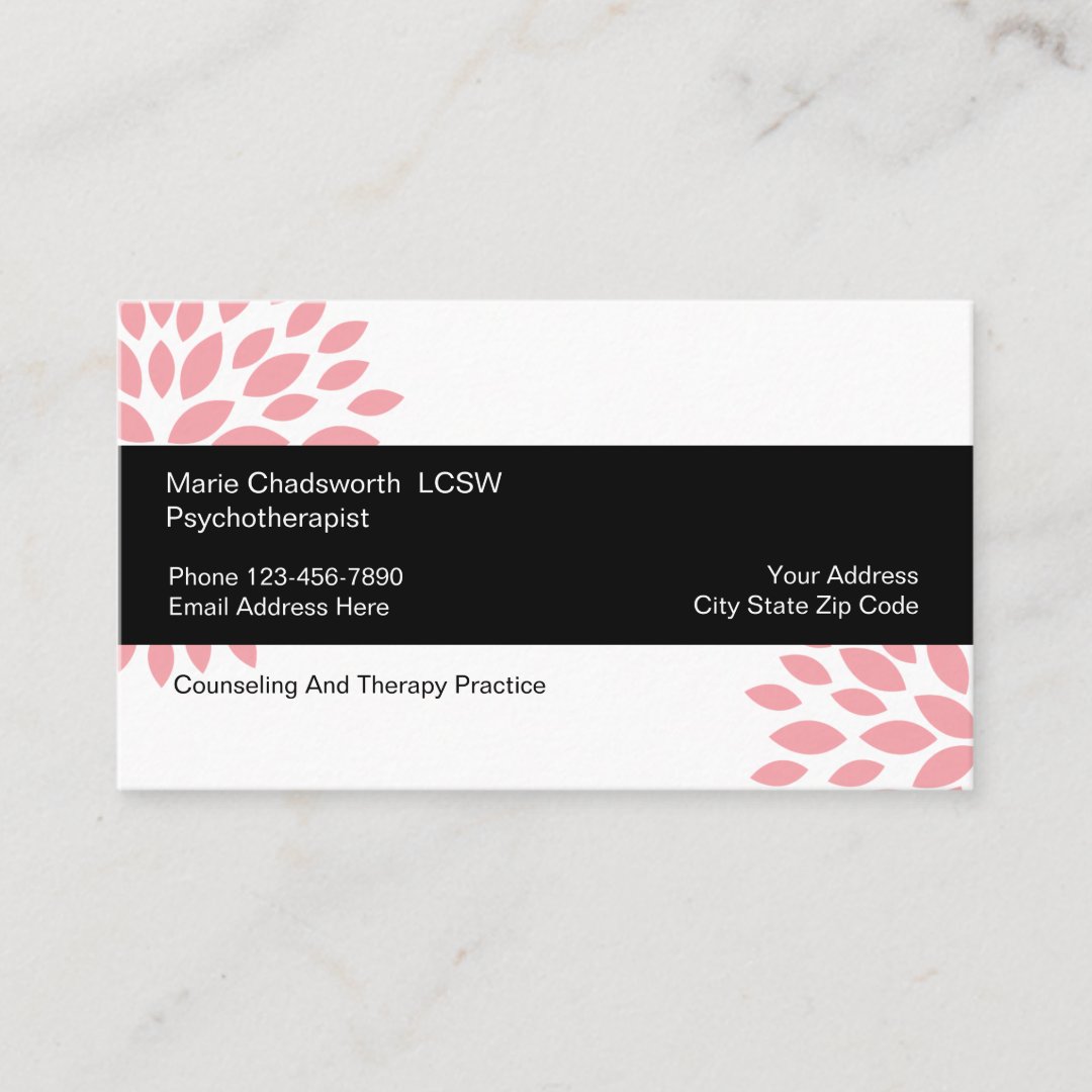Psychotherapist Counseling Design Business Card | Zazzle