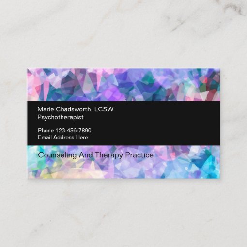 Psychotherapist Counseling Modern Design Business Card | Zazzle