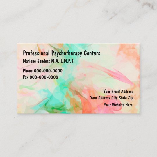 Psychotherapist Modern Designed Business Card | Zazzle.com