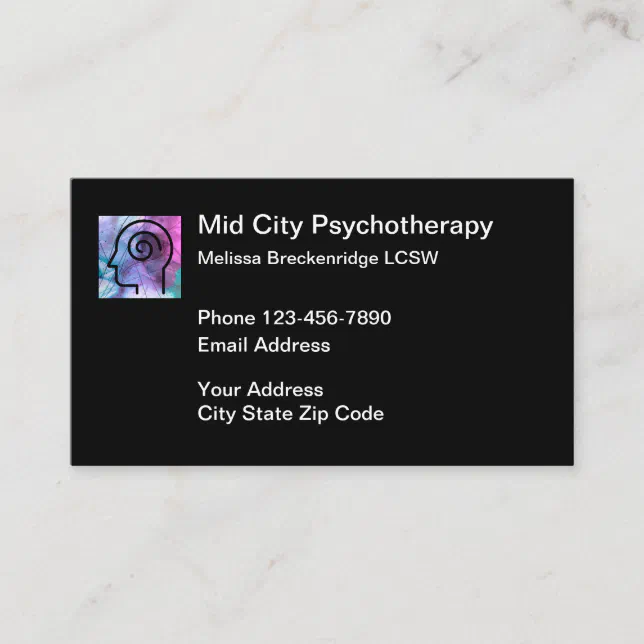 Psychotherapy Mental Health Business Card | Zazzle
