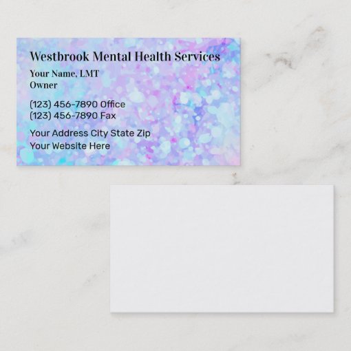 Psychotherapy Mental Health Medical Business Card | Zazzle