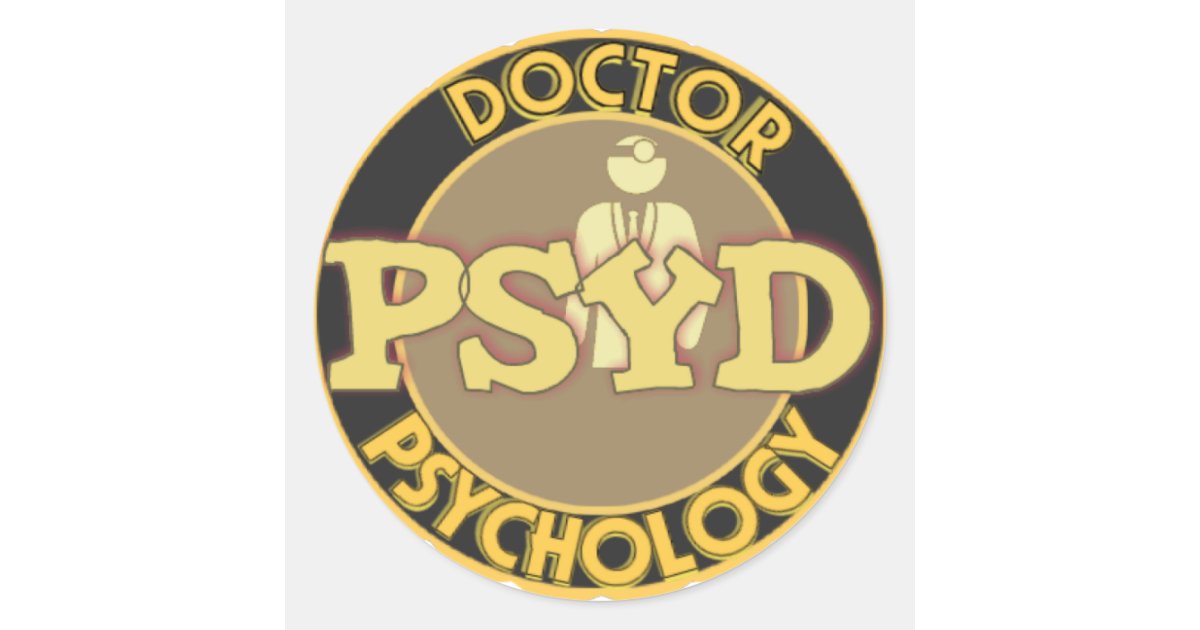 PsyD LOGO - DOCTOR OF PSYCHOLOGY Classic Round Sticker | Zazzle
