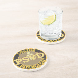 PsyD LOGO DOCTOR OF PSYCHOLOGY PSYCHOLOGIST Coaster | Zazzle