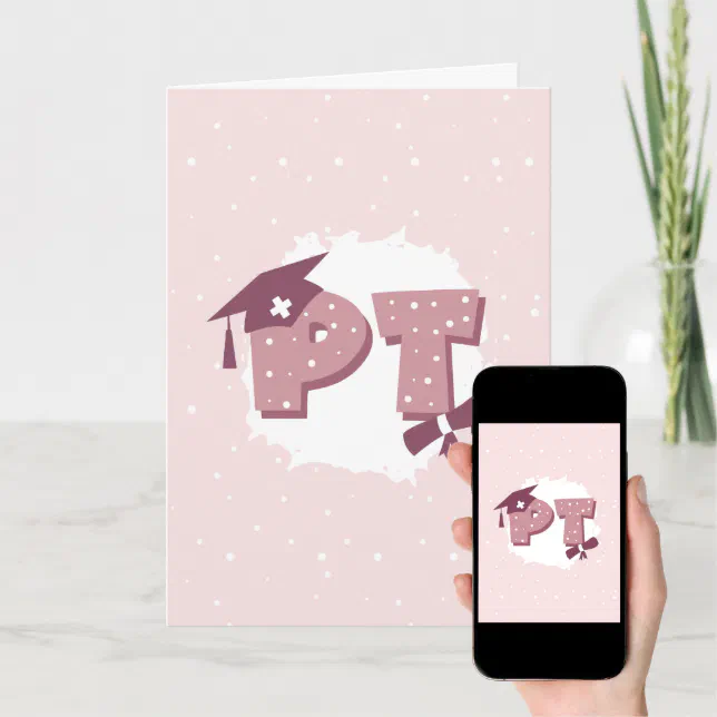 Pt Physical Therapist Graduation Card Zazzle