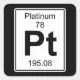 Pt - Platinum Square Sticker | Zazzle