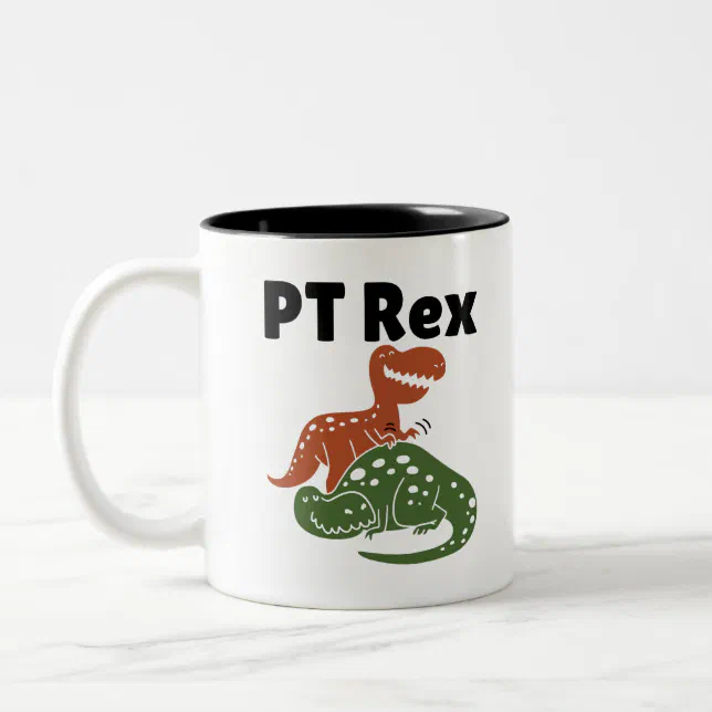 PT Rex Physical Therapy Therapist Two-Tone Coffee Mug | Zazzle