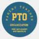 PTO Parent Teacher Organization Custom School Classic Round Sticker ...