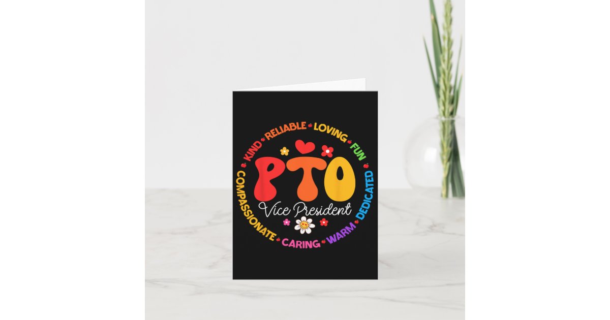 Pto Vice President Back To School Matching Parent Card | Zazzle