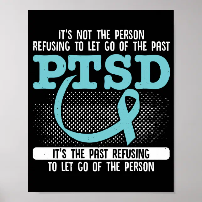 PTSD Awareness PTSD Teal Ribbon Poster | Zazzle