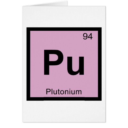 Pu - Plutonium Chemistry Periodic Table Symbol | Zazzle.com