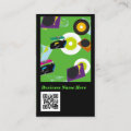 Pub DJ - Cool Disc Jockey Mixer Deck - QR Code Business Card | Zazzle