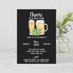 Pub Style New Year's Party Invitation | Zazzle