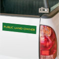 Public Land Owner Bumper Sticker | Zazzle