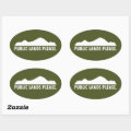 Public Lands Please Oval Sticker | Zazzle