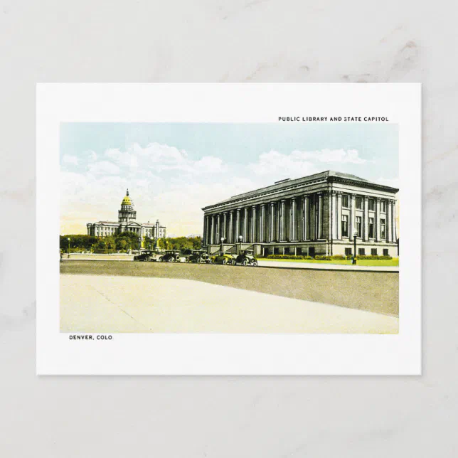 Public Library and State Capitol, Denver, Colorado Postcard | Zazzle