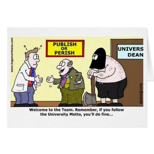 Publish or Perish Card | Zazzle