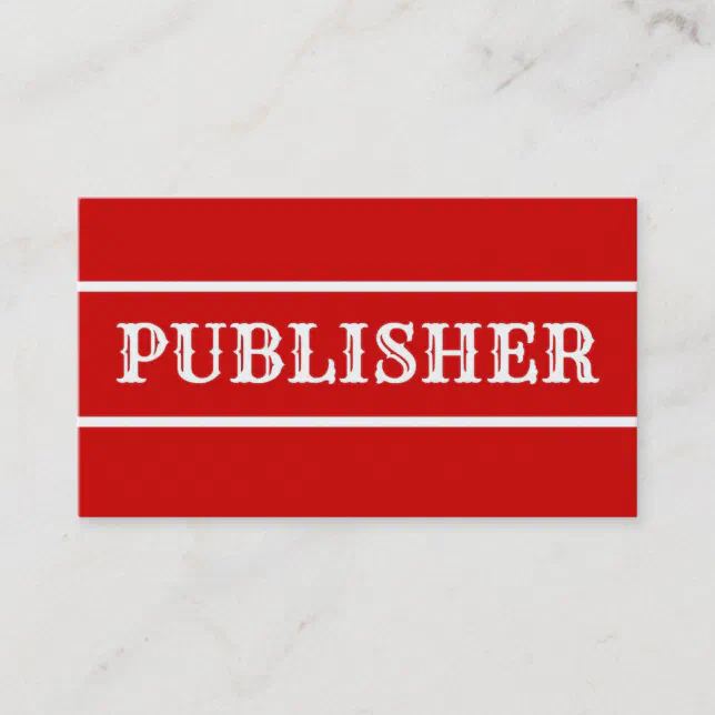 Publisher Business Card | Zazzle