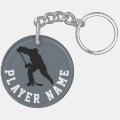 Puck & Player, Ice Hockey Key Chain | Zazzle