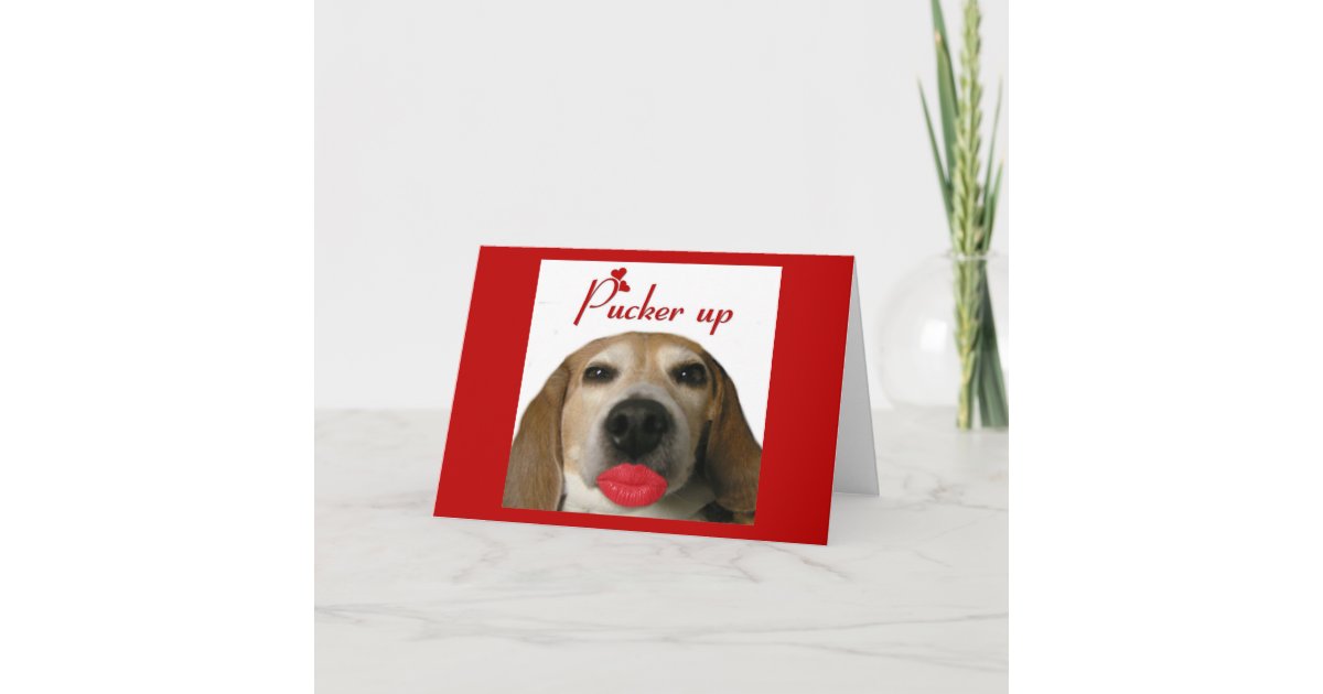 Pucker Up Valentine's Day Card | Zazzle