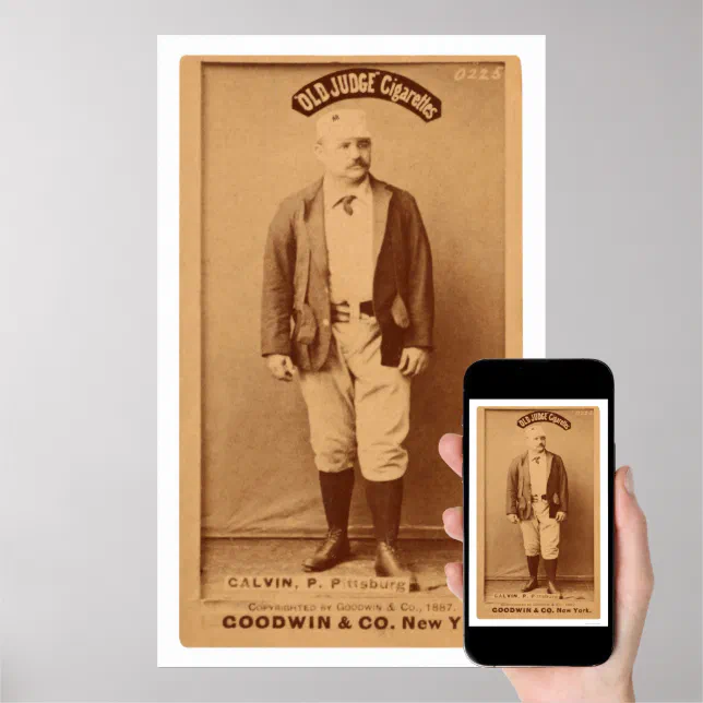 Pud Galvin Baseball Card 1887 Poster | Zazzle