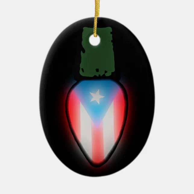 Puerto Rican Flag Christmas Light Ornament | Zazzle