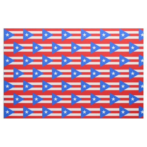 Puerto Rican Flag fabric | Zazzle
