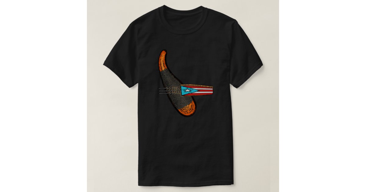 Puerto Rican Flag Guiro Boricua Intruments T-Shirt | Zazzle