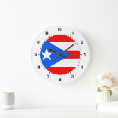 Puerto Rican flag Large Clock | Zazzle