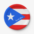 Puerto Rican Flag plates, party, Puerto Rico Paper Plates | Zazzle