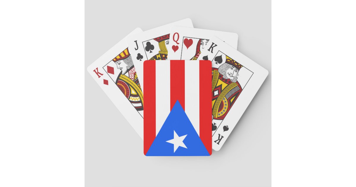 Puerto Rican Flag (Puerto Rico) Poker Cards | Zazzle