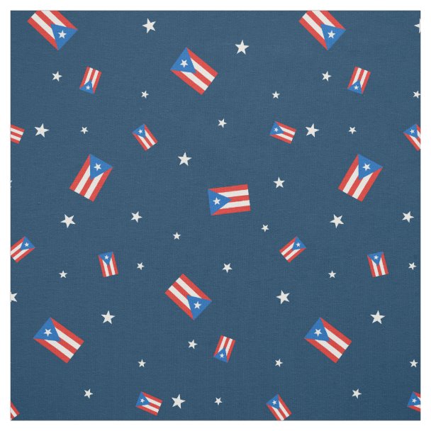 Puerto Rico Flag Fabric | Zazzle